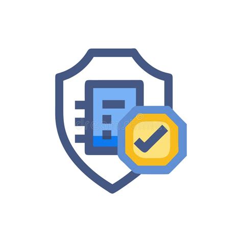 Icon Of Security Patch For Vulnerability Management Stock Image Illustration Of Outline