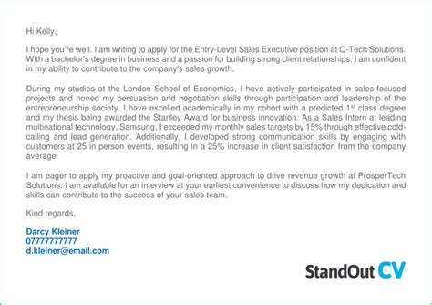 What To Write In An Email When Sending A CV Examples