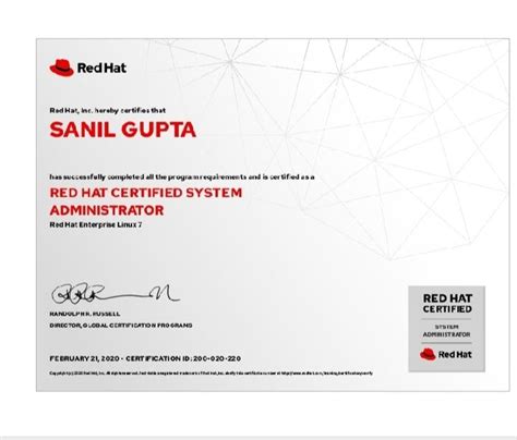 Sanil Gupta On Linkedin Redhat Linuxworld Certification Opensource