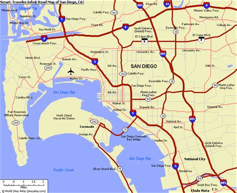 San Diego California Map