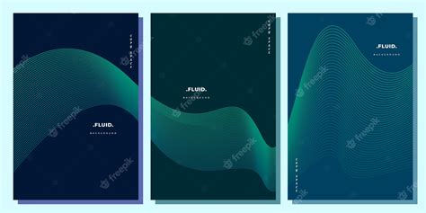 Premium Vector Wavy Lines Background Template Set Copy Space For Brochure Poster Business
