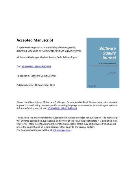 pdf a systematic approach to evaluating domain specific modeling