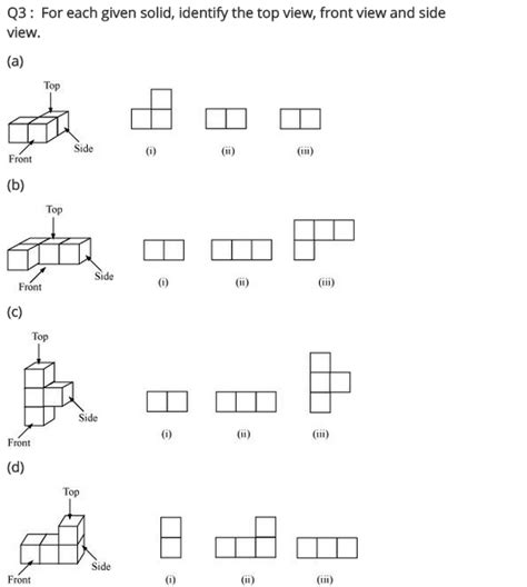 Ncert Solutions For Class 8 Maths Chapter 10 Visualising Solid Shapes Education Idol
