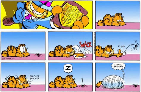 15 Funniest Garfield Comics Where He Tries To Swat A Spider