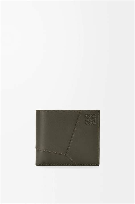 Loewe Puzzle Bifold Wallet In Classic Calfskin Reversible