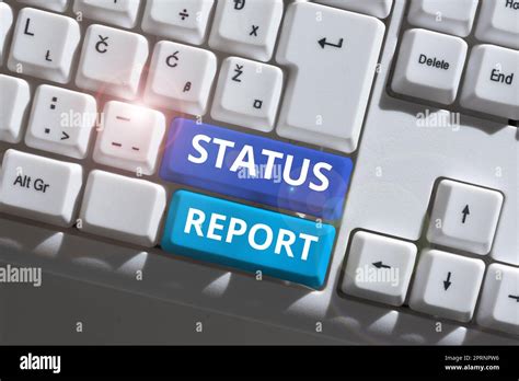 Text Sign Showing Status Report Business Overview Update Summary Of Situations As Of A Period