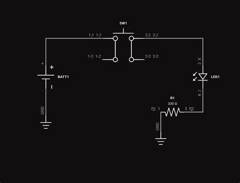 Schematic For Pcb Workshop Led Button · Flux