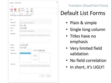 Transform Sharepoint List Forms With Html And Css Pptx