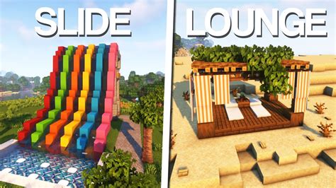Minecraft 5 Summer Build Hacks Youtube
