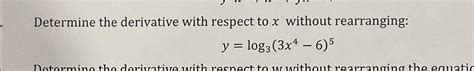 solved determine the derivative with respect to x ﻿without
