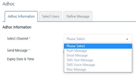 Sending Adhoc Email SMS And Push Notifications