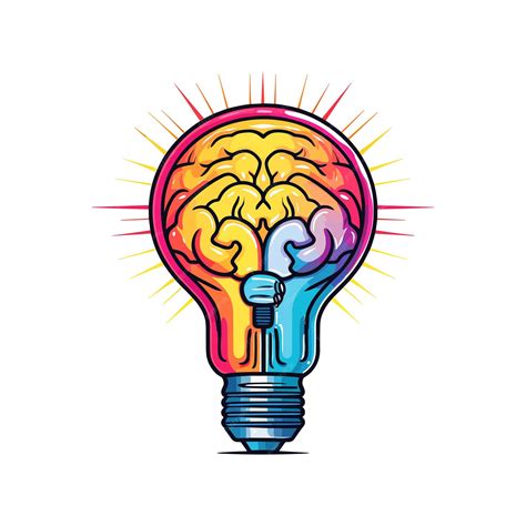 Premium Vector Lightbulb With A Brain Vector