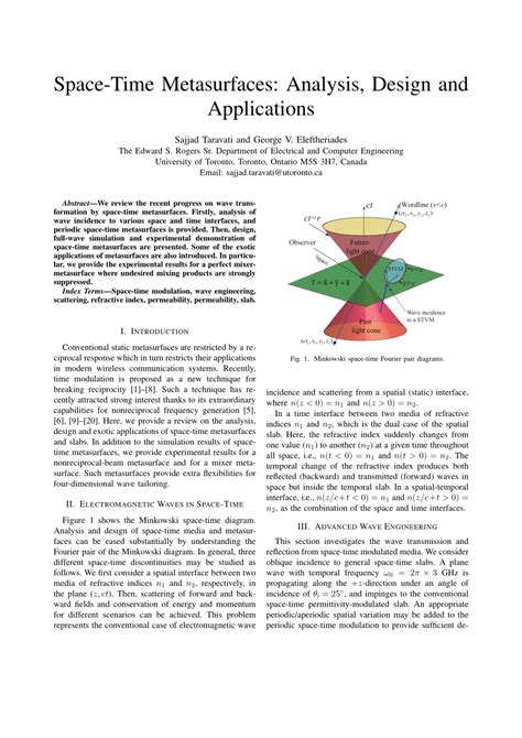 Pdf Space Time Metasurfaces Analysis Design And Applications