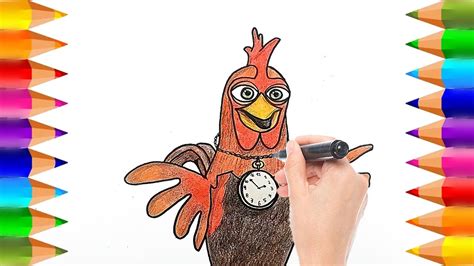 Cómo Dibujar Y Colorear Al Gallo Pinto De La Granja De Zenón Dibujos