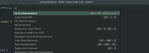 Goto Implementation Did Not Show In Right Click Menu When