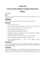 HCI Testing Docx CS Current Topics Human Computer Interaction Testing Testing NPM