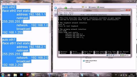 Tutorial Konfigurasi Routing Pada Linux Debian Youtube