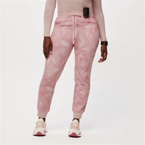 Womens Marbled Rose Scrubs · Figs