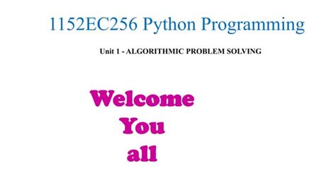 Algorithmic Problem Sloving Ppt