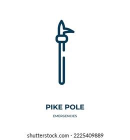Pike Pole Icon Linear Vector Illustration Stock Vector Royalty Free
