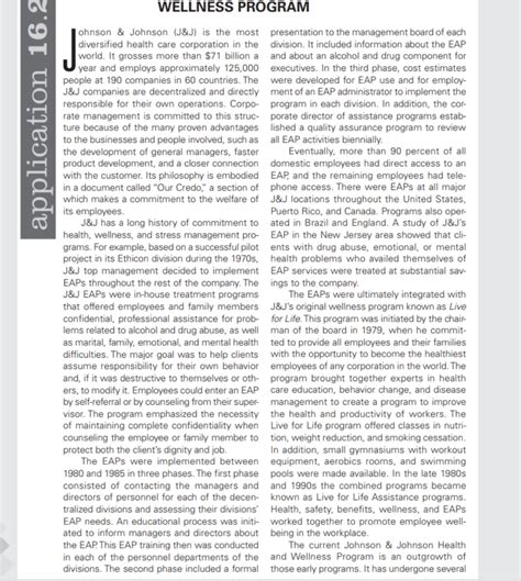 Solved Read The Case Study On Johnson Johnsons Health And Chegg Com