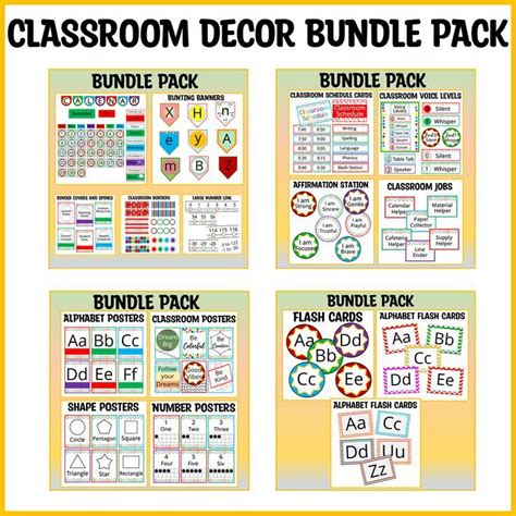Classroom Decor Bundle Back To School Bundle Pack Editable Classroom