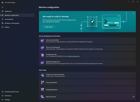 Dev Home Preview V015 Release Windows Developer Blog
