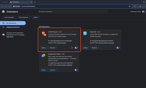 🔒 Ucam Protector Chrome Extension For Privacy And Dark Mode Project