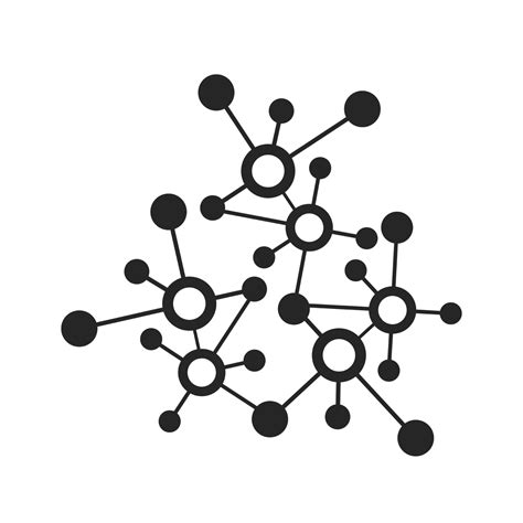 Digital Network Connection Illustration Or Molecular Vector Icon And