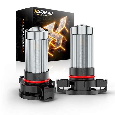 2 X White 5202 Psx24w 2504 Led Drl Light Bulbs For 2017 2018 2019 Jeep Compass