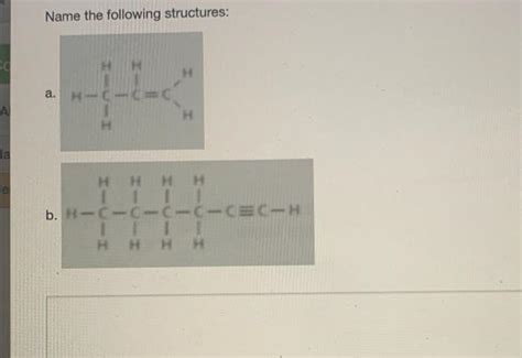 Solved Name The Following Structures A B Chegg Com
