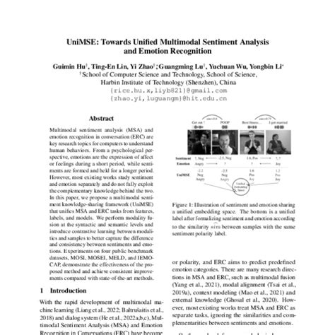 Unimse Towards Unified Multimodal Sentiment Analysis And Emotion Recognition Acl Anthology