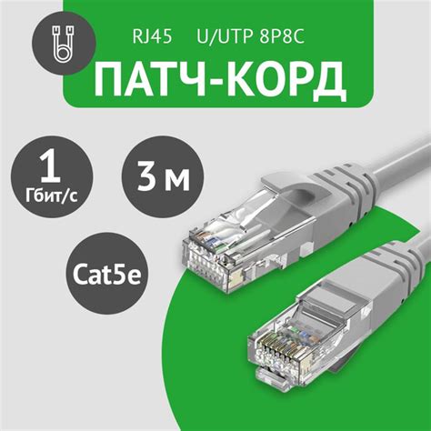 Кабель Rj 45 Ethernet Естьconnect Патч корды Ethernet серые купить C доставкой на Ozon по низкой