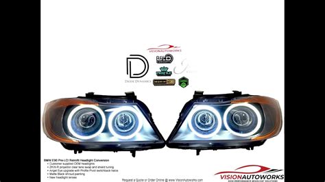 Bmw E90 Pre Lci Custom Headlights Switchback Halos Zkw R Lens New