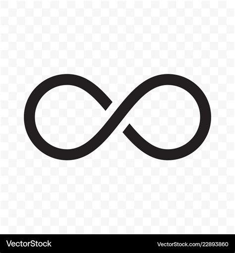 Infinity Loop Icon White Background Royalty Free Vector