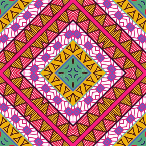Aztec Geometric Seamless Pattern Stock Vector Illustration Of Ikat Patterns 34846818
