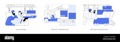Sea Port Infrastructure Abstract Concept Vector Illustrations Stock Vector Image And Art Alamy