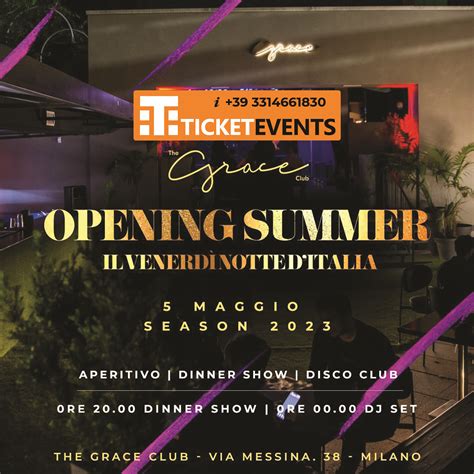 The Grace Club Inaugurazione 5 Maggio 2023 Ticket Events