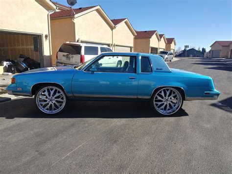 Candy Blue 1986 Oldsmobile Cutlass On 24s Big Rims Custom Wheels