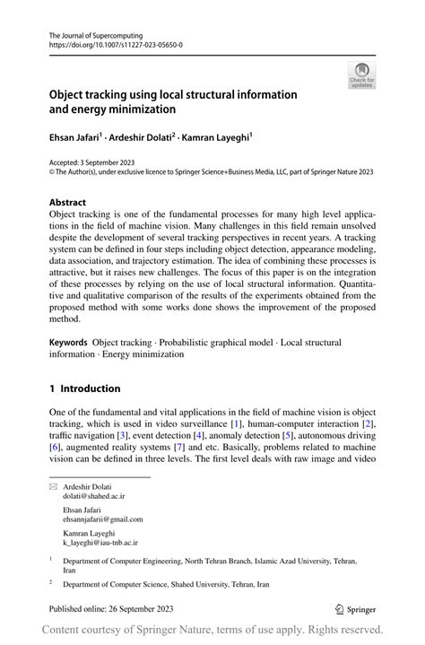 Object Tracking Using Local Structural Information And Energy
