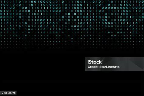 Digital Binary Code Tech Matrix Wallpaper With Falling Numbers Design