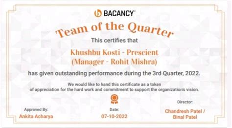 Khushbu Koshti On Linkedin Grateful Team Work Award Reactjs 11