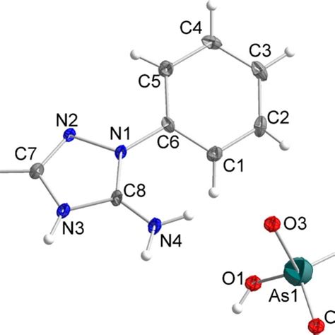 Asymmetric Unit Representation Of C9h11n4h2aso4 Download Scientific