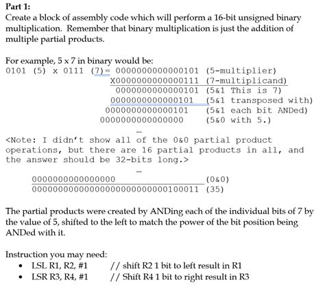 Part 1 Create A Block Of Assembly Code Which Will