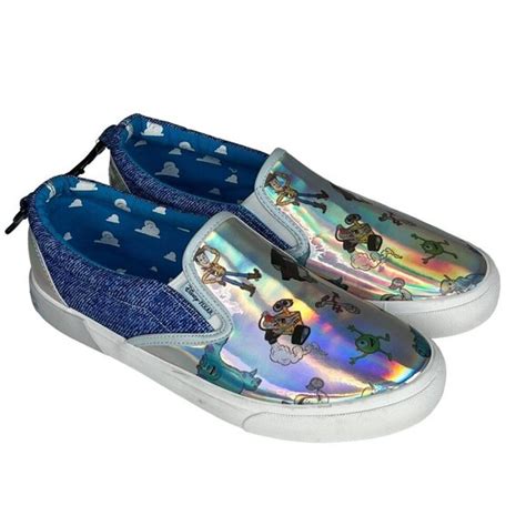 Ground Up Shoes Disney Pixar Slip On Low Top Shoes Sneakers Women 9 Toy Story Wall E Up