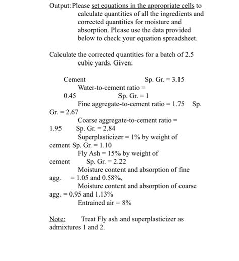 Solved 1 Develop An Excel Spreadsheet To Calculate The