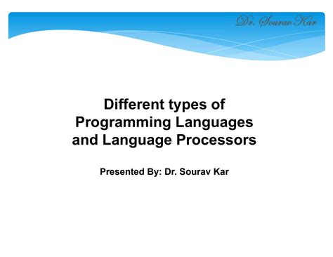 SOLUTION Different Types Of Programming Language Studypool