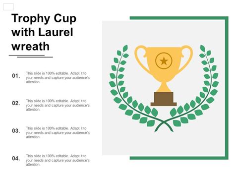 Trophy Cup With Laurel Wreath Ppt Powerpoint Presentation Ideas Show