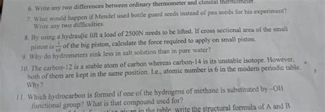 Write Any Two Differences Between Ordinary Thermometer And Clinical Therm