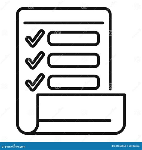 Paper Task Roll Icon Outline Vector Person Event Stock Illustration